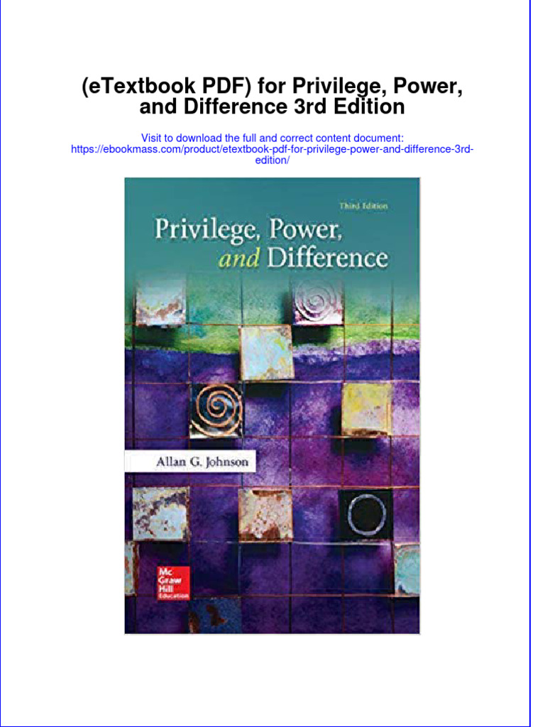 EBook Etextbook PDF For Privilege Power and Difference 3Rd Edition PDF ...