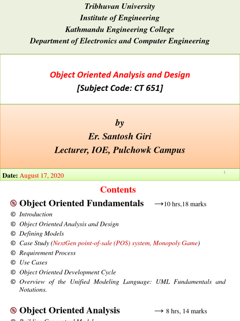 OOAD FullNote | PDF | Use Case | Class (Computer Programming) OOAD FullNote | PDF | Use Case | Class (Computer Programming)