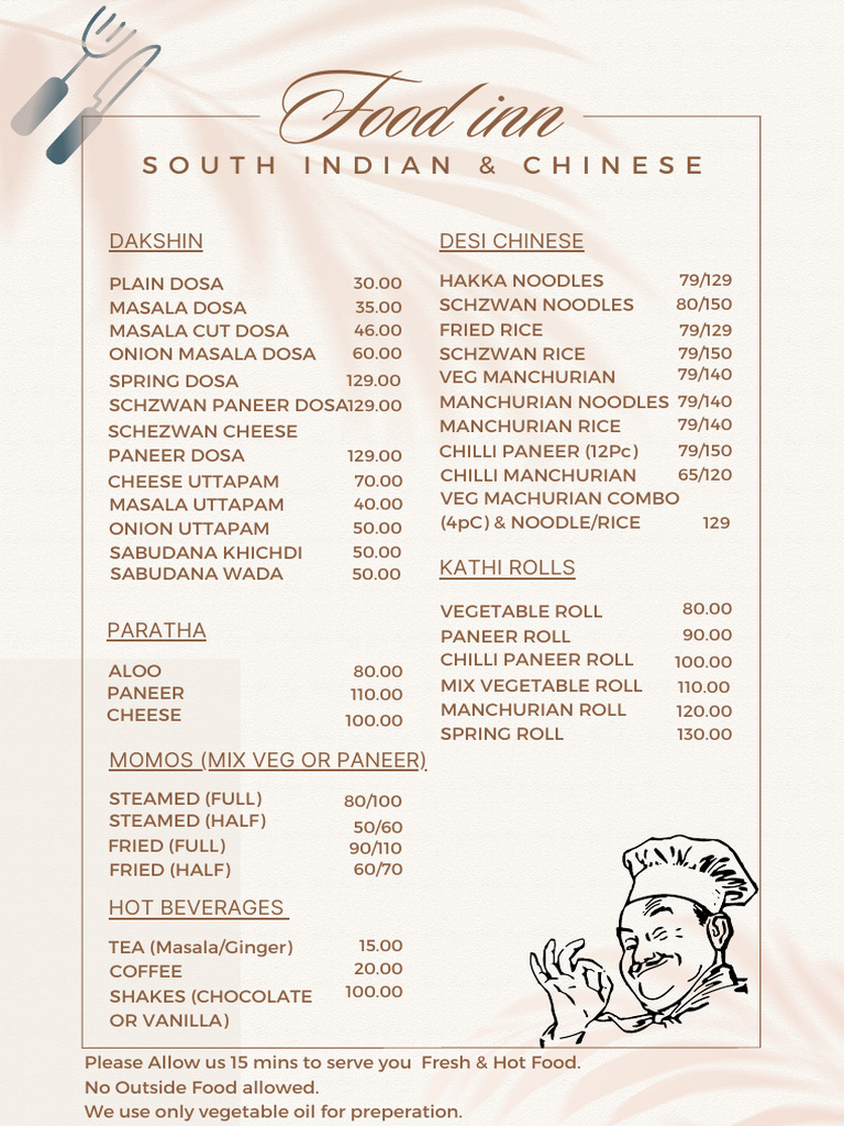 Food INN Morning Menu | PDF