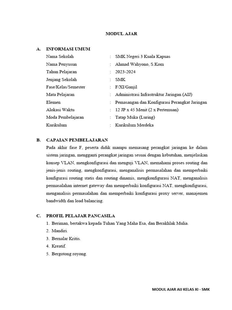 Modul Ajar - M2 | PDF