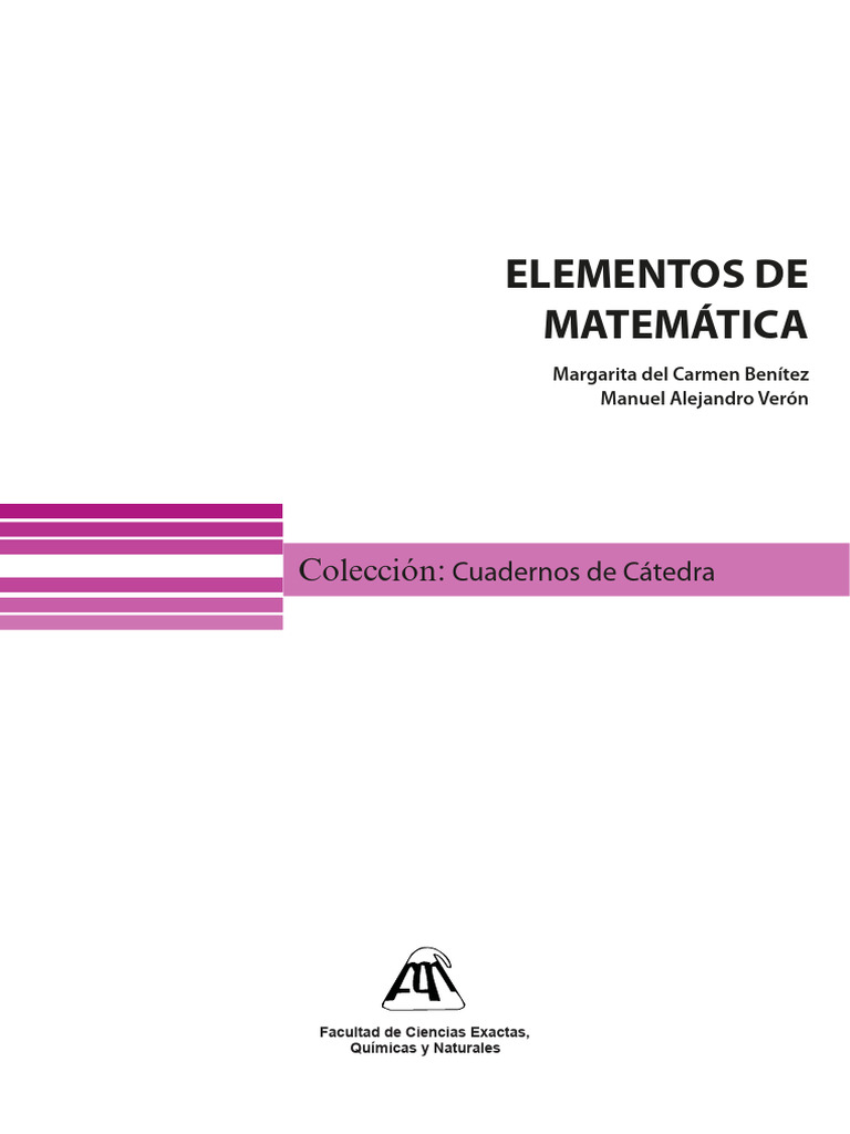 Elementos de Matematica IQ - LAQYB | PDF | Proposición | Conjunto (Matemáticas)