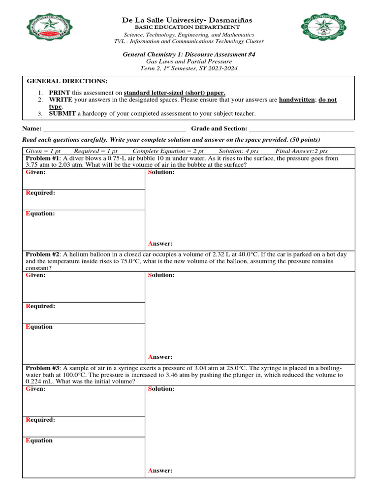 DA4 | PDF | Pressure | Gases