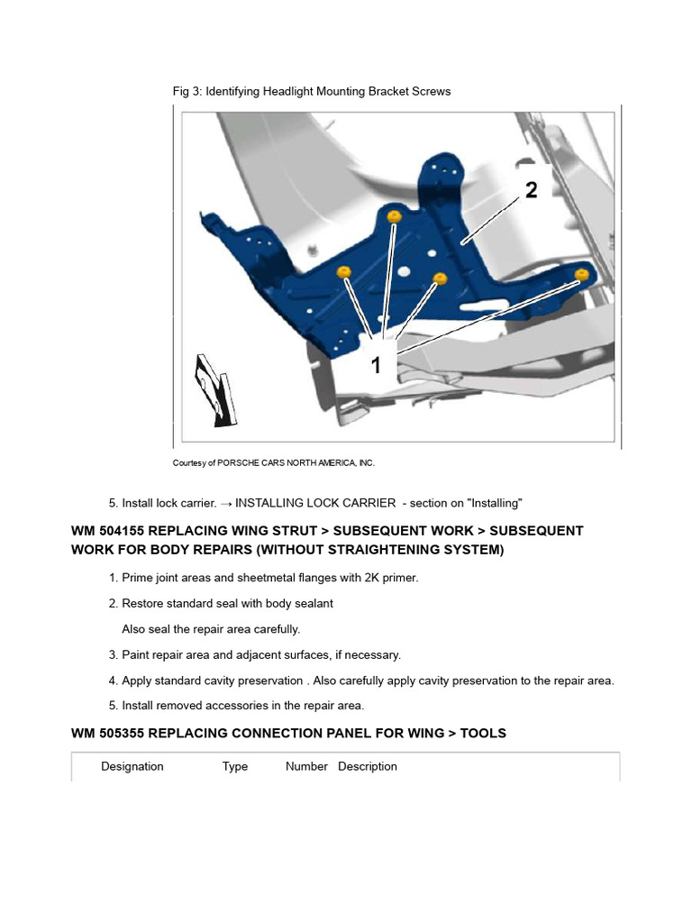 WM 504155 Replacing Wing Strut Subsequent Work Subsequent Work For Body ...