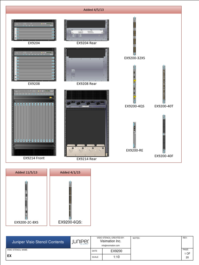 Juniper EX Visio Icon Index Sheet | PDF | Optics | Electrical Engineering