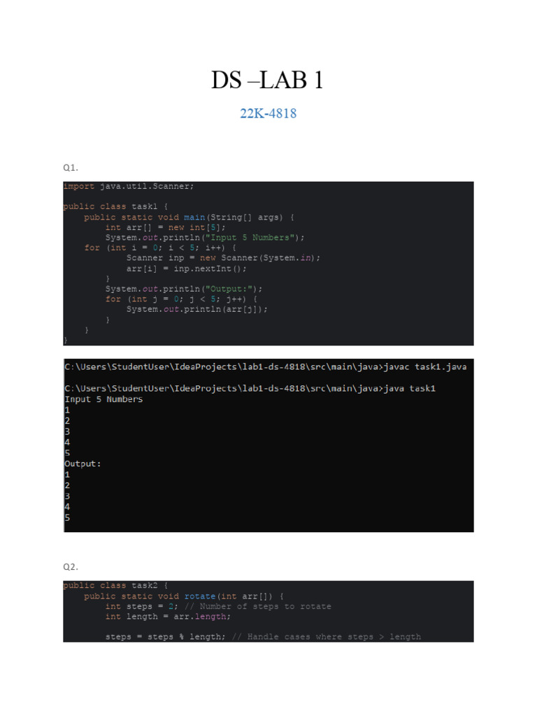 22K-4818 - Lab 1 | PDF | Computer Data | Object Oriented Programming