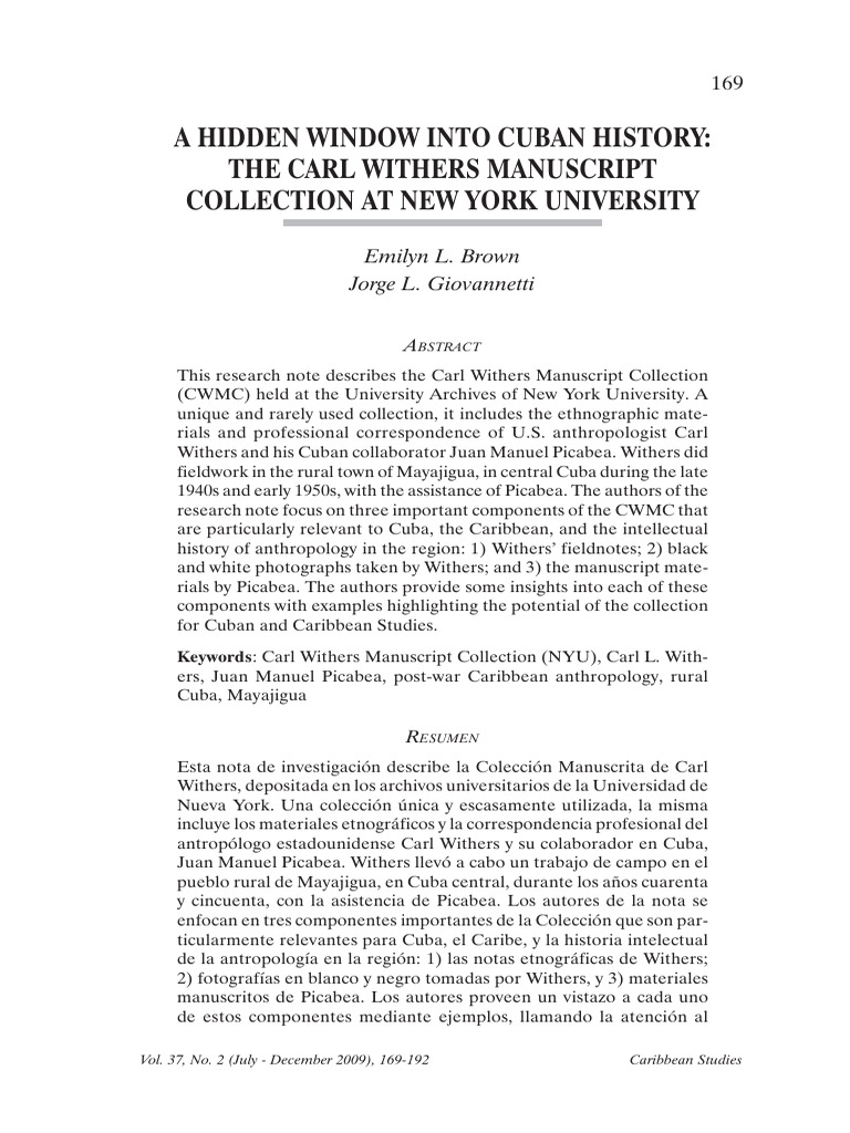 A Hidden Window Into Cuban History | PDF