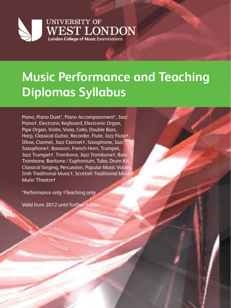 Music Performance and Teaching Dips Rev Mar 2017 LCM | PDF | Performing ...
