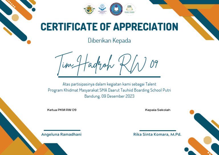 Sertifikat Tim Hadroh | PDF