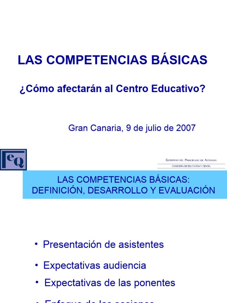 Las Competencias Basicas - Astuarias | PDF | Aprendizaje | Plan de estudios