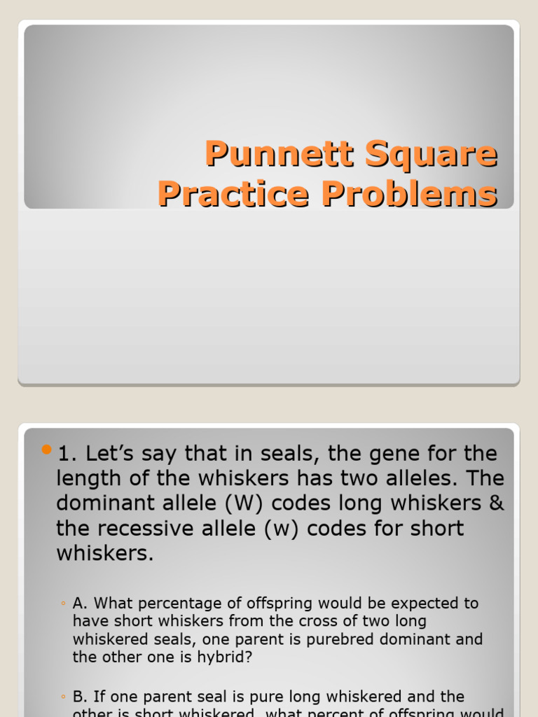 Punnett Square Practice Problems | Download Free PDF | Genotype ...