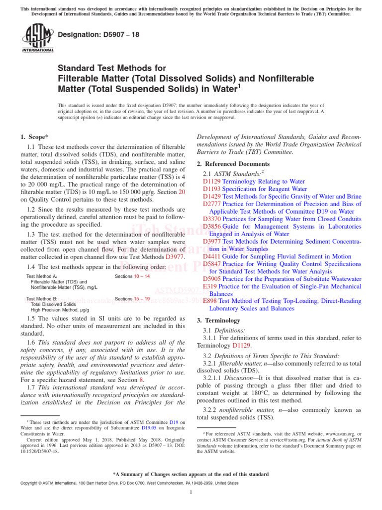 Astm D5907 18 | PDF