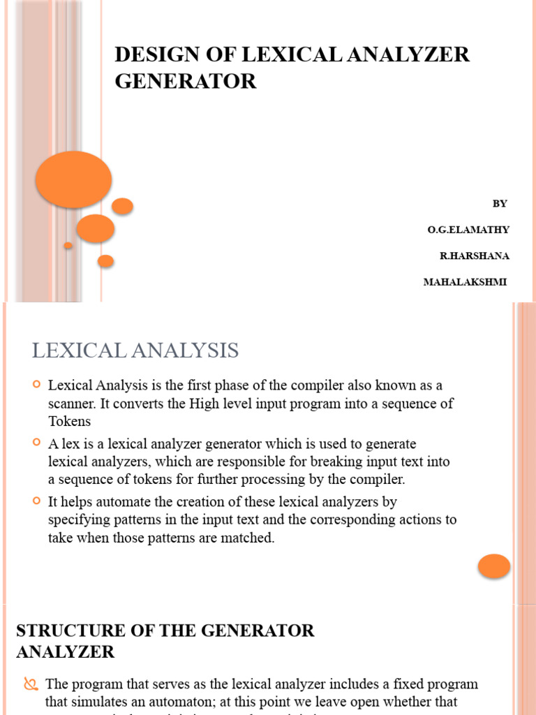 Design of Lexical Analyzer Generator | PDF