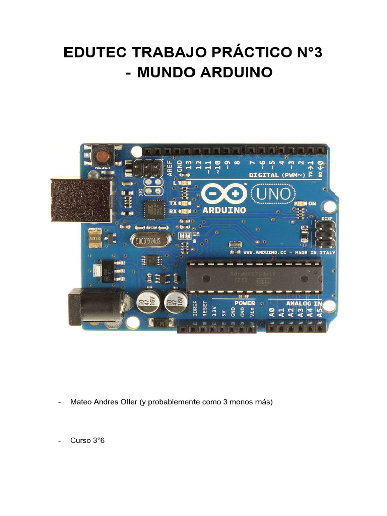 Edutec Trabajo Práctico N°3 | PDF | Sistema Integrado | Hardware de la computadora