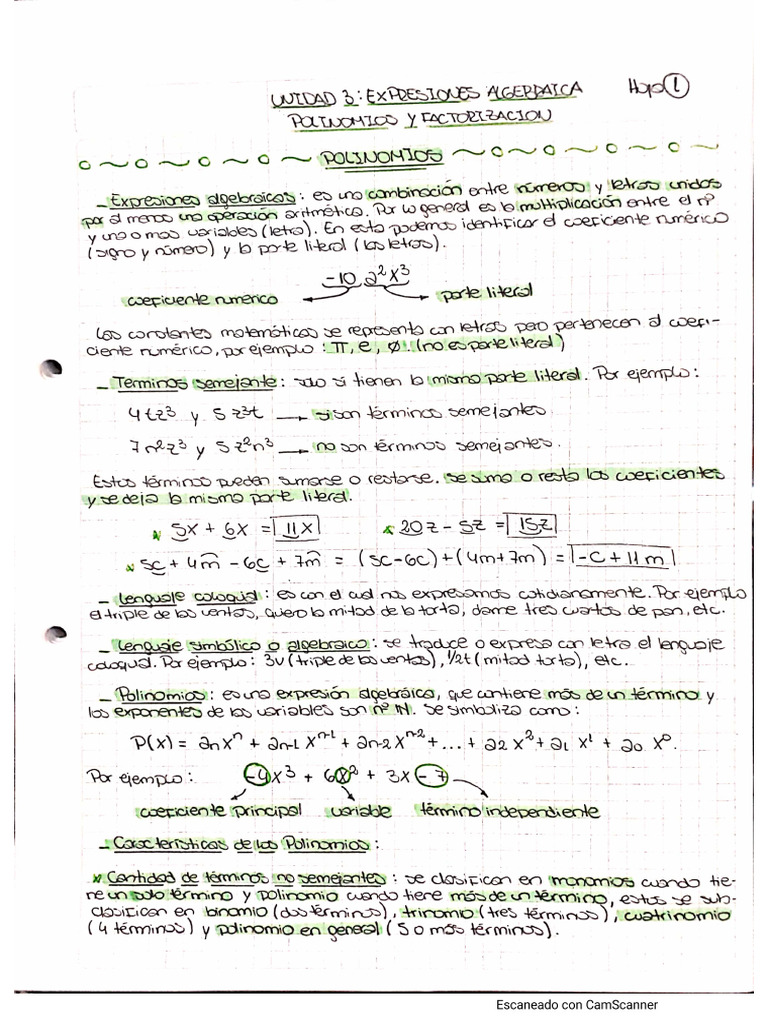 Unidad N°3 - Matemática | PDF