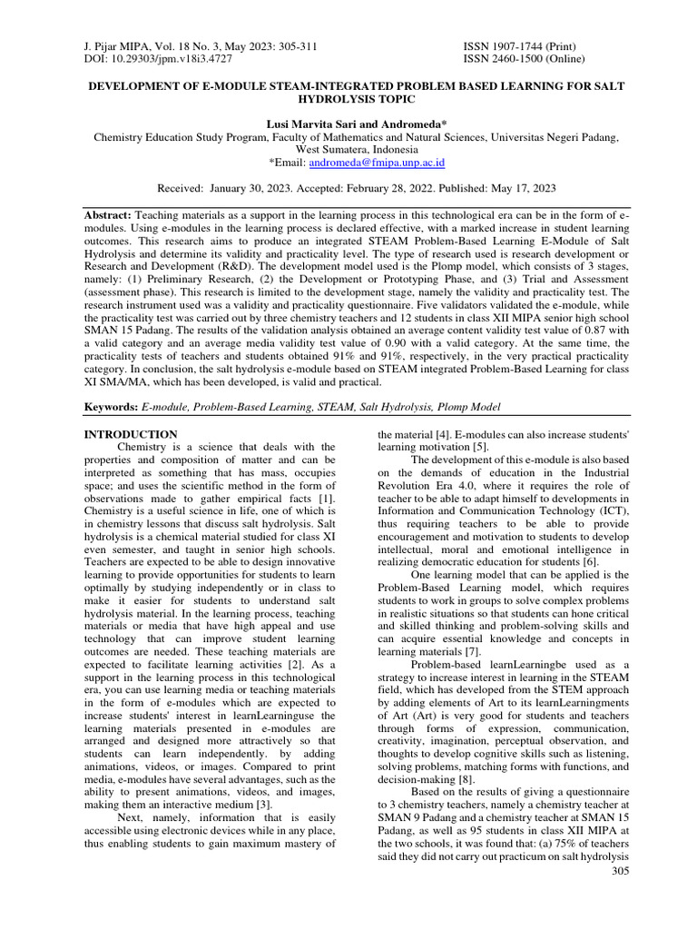 Jurnal Steam 1 | PDF | Learning | Prototype