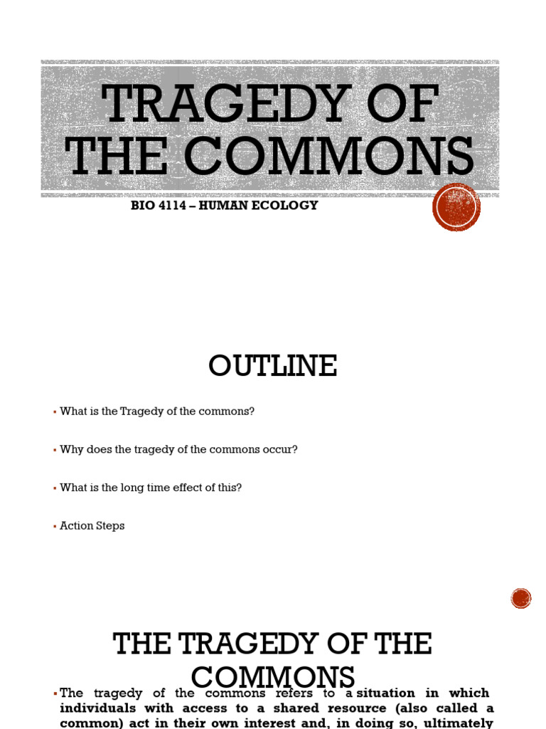 Week 1 Lecture 1a Tragedy of the Commons.ppt | PDF | Natural ...