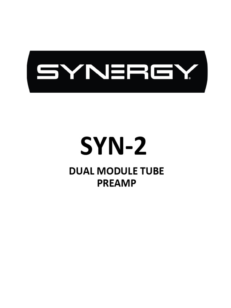 Synergy SYN-2 Preamp Instruction Manual | PDF | Ac Power Plugs And ...
