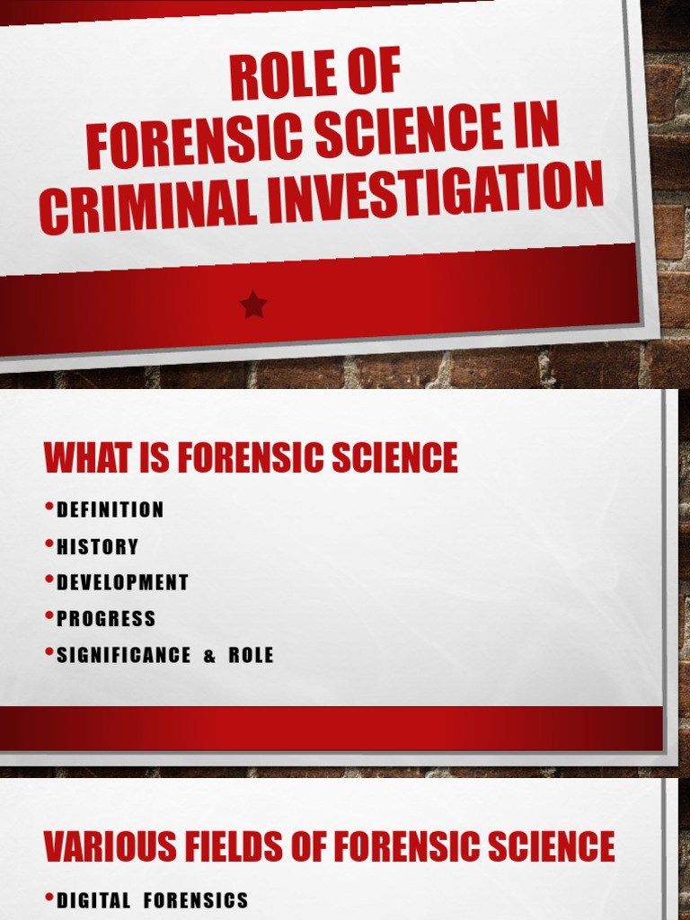Forensic Science Presentation | PDF