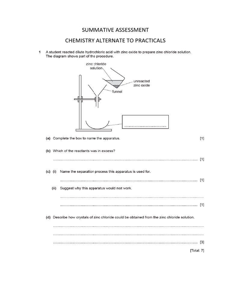 Salt Analysis QP | PDF