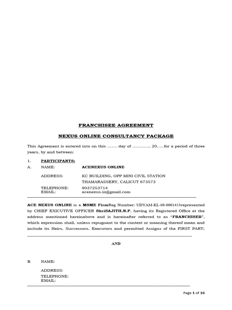 Suvidha Store Franchise Agreement | PDF | Franchising | Indemnity