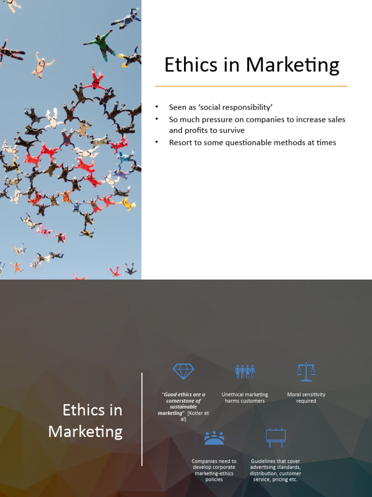 Sem 2 L1 Ethics in Marketing | PDF | Marketing | Economies