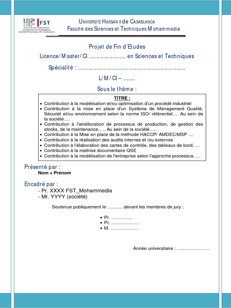 Guide D'ã©laboration de PFE | PDF | Business | Application