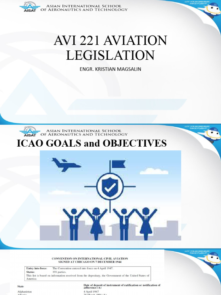 ICAO Goals and Objectives Explained | PDF | Airport | Aviation