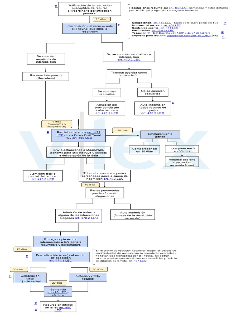 Recurso Extraordinario Por Infracción Procesal (Arts. 468 A 476 LEC) | PDF