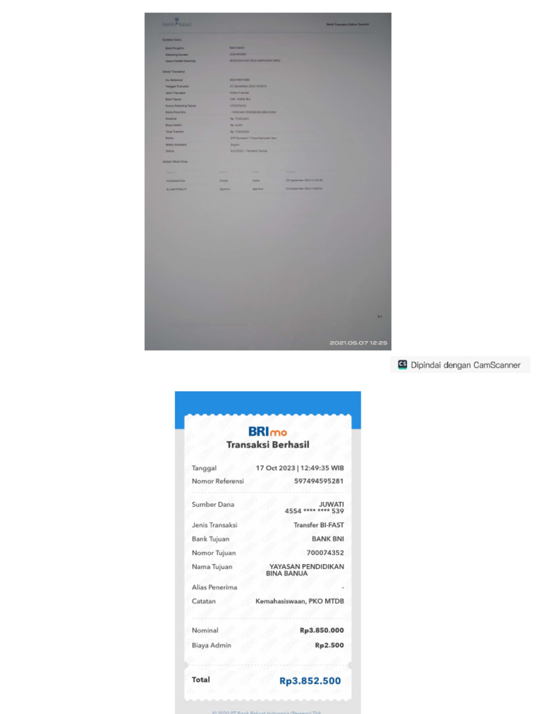 Bukti Bayar Semester 7 | PDF