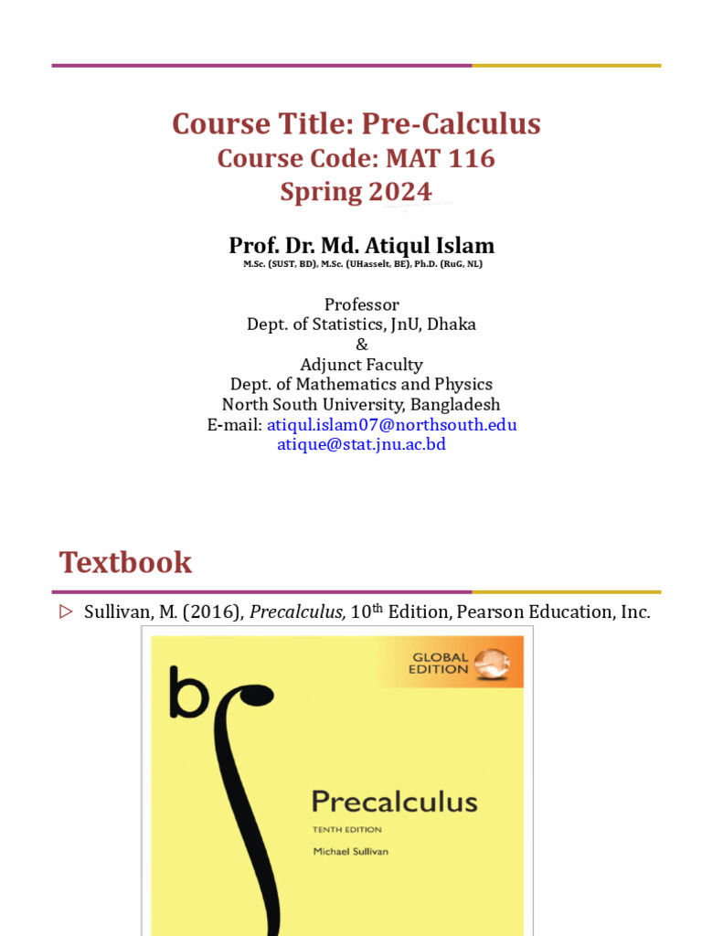 MAT 116 Lecture-1-2 | PDF | Cartesian Coordinate System | Function ...