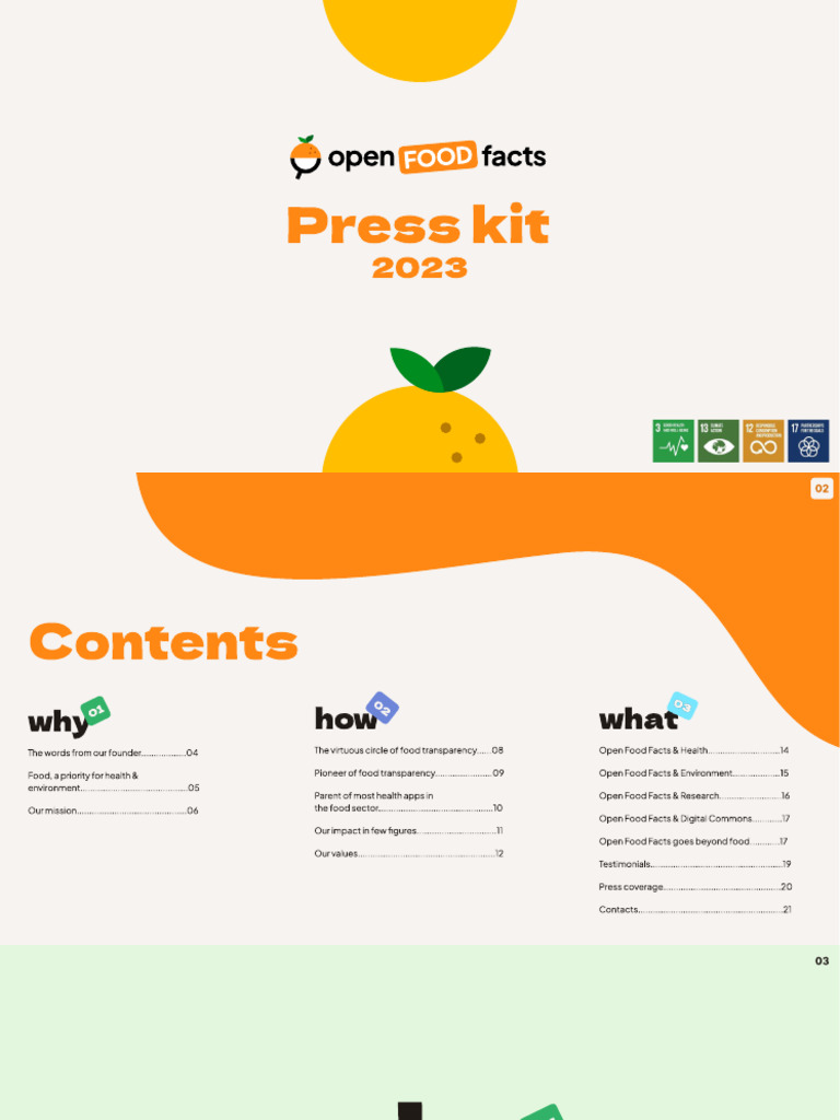 Press Kit 2023 Open Food Facts | PDF