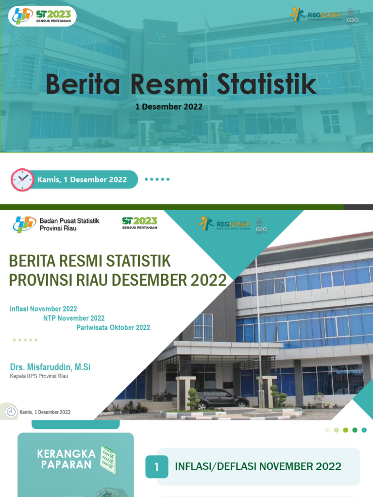 Materi Presentasi Berita Resmi Statistiik Brs Bps Provinsi Riau Tanggal 1 Desember 2022 ...