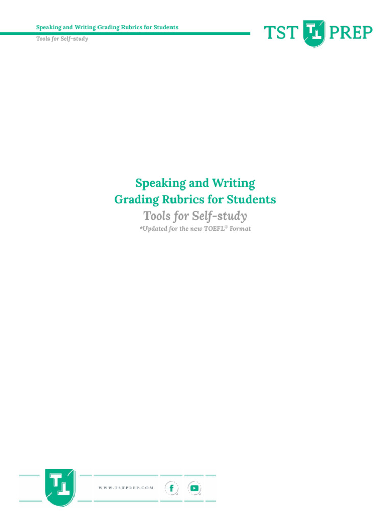 Speaking and Writing Grading Rubrics For Students | PDF | Rubric ...