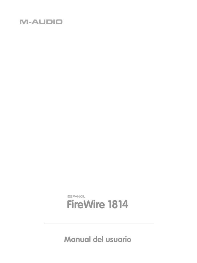 Manual M-Audio FireWire 1814 | PDF | Microsoft Windows | Hardware de la computadora