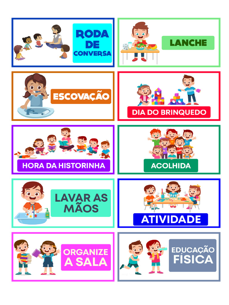 Rotinas Educacao Infantil Para Imprimir Pdf