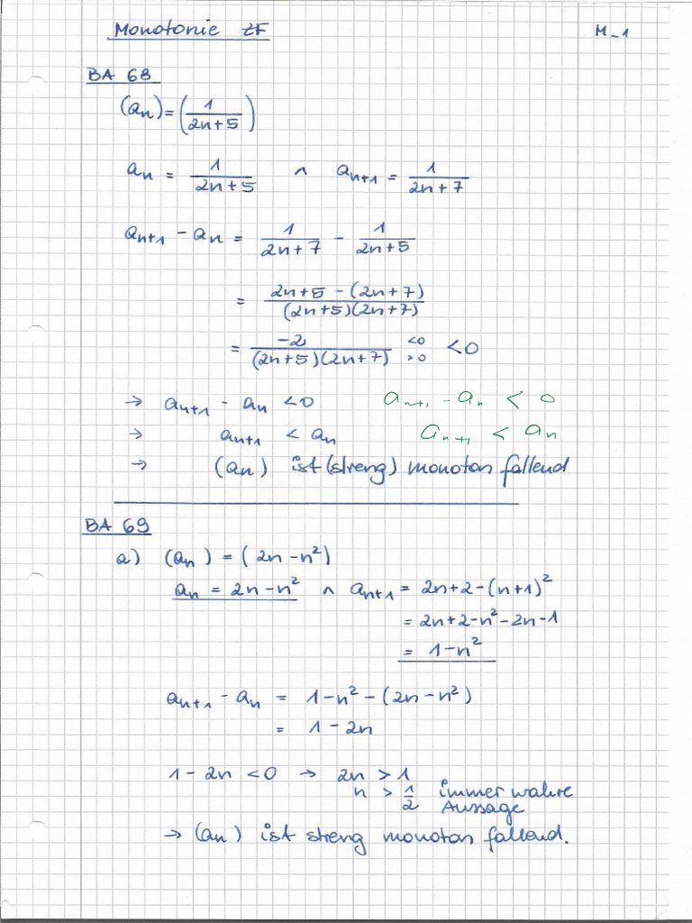 Monotonie Aufgabe | PDF