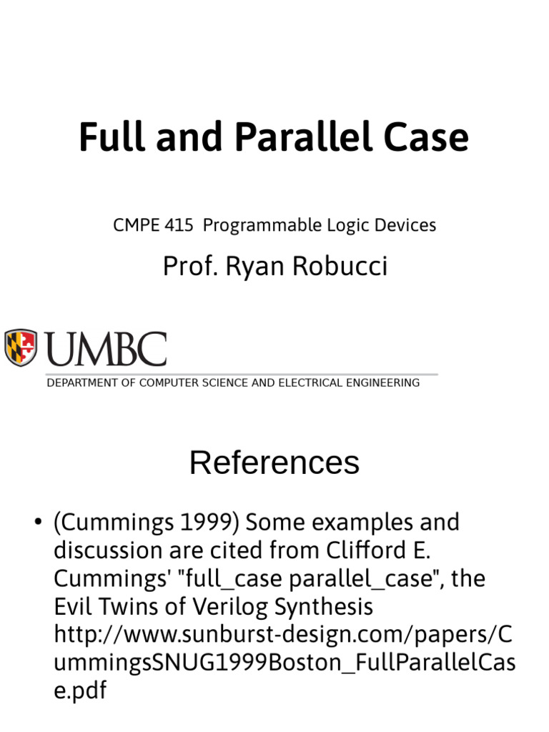Lecture07 Full and Parallel | Download Free PDF | Hardware Description Language | Logic Synthesis