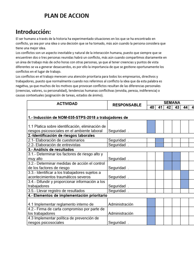 Plan Accionar | PDF | Violencia | Business