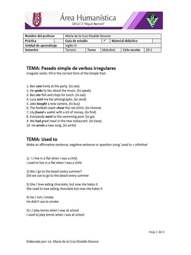 Guía - Inglés III - ETS - TM | PDF | Languages | Foreign Language Studies