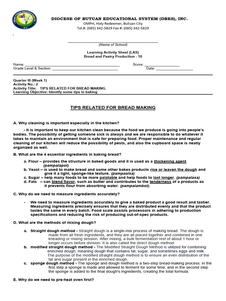 Tips For Making Bread | PDF | Breads | Dough