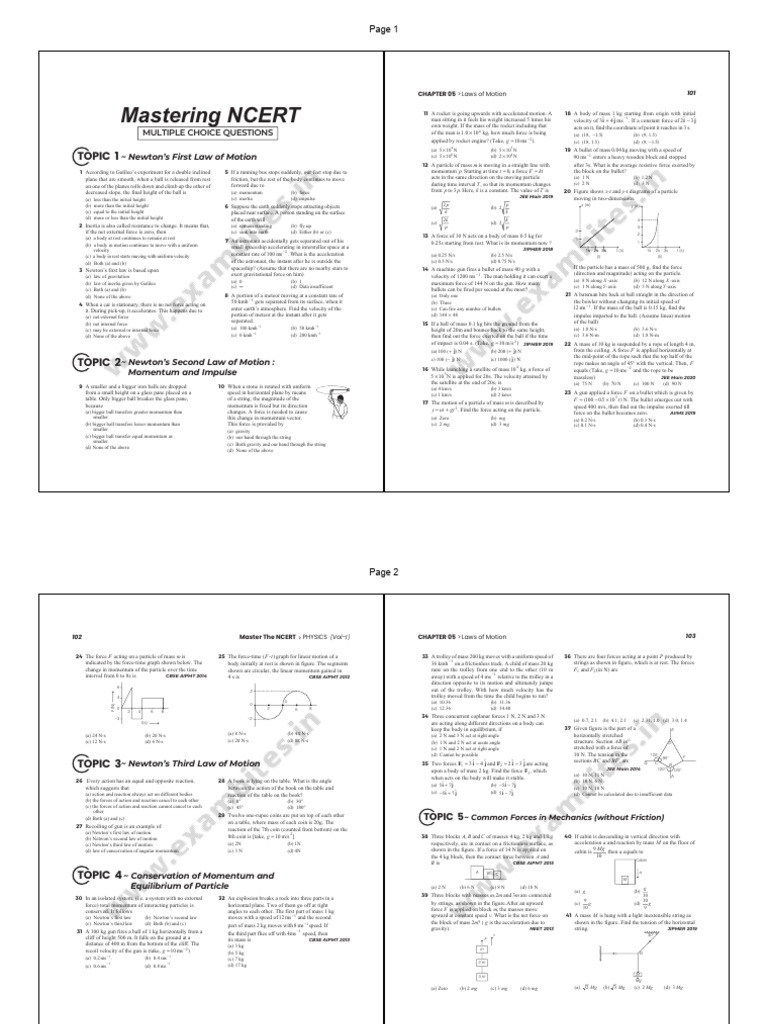 Arihant Master The NCERT Physics Volume 1 | PDF