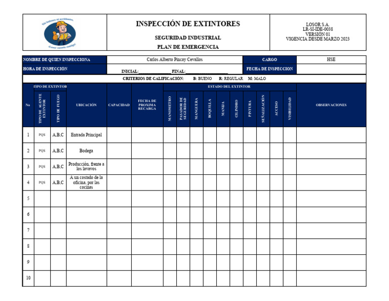 Control de Extintores | PDF