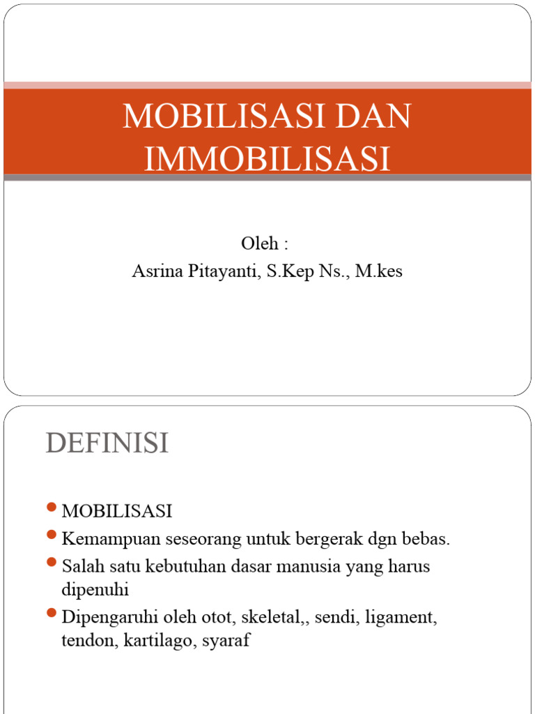 4 Kebutuhan-Mobilisasi | PDF
