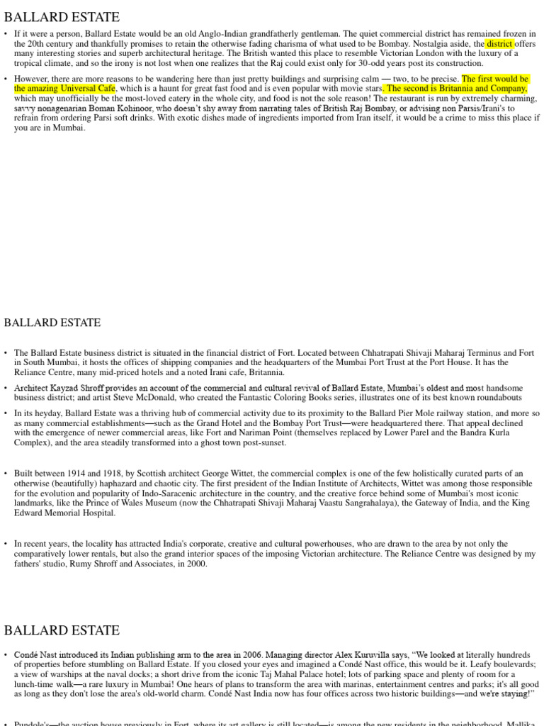 Module 4 (Ballard Estate) | PDF | Business | Art