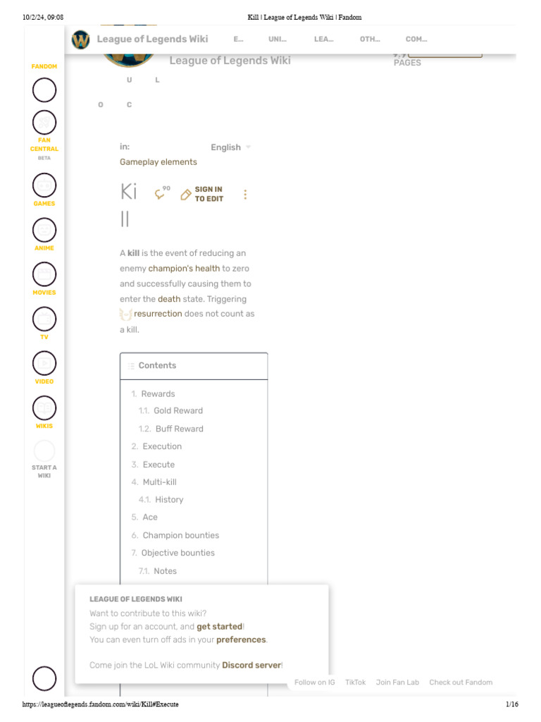 LoL Kill Mechanics Explained | PDF | Websites | Social Information ...