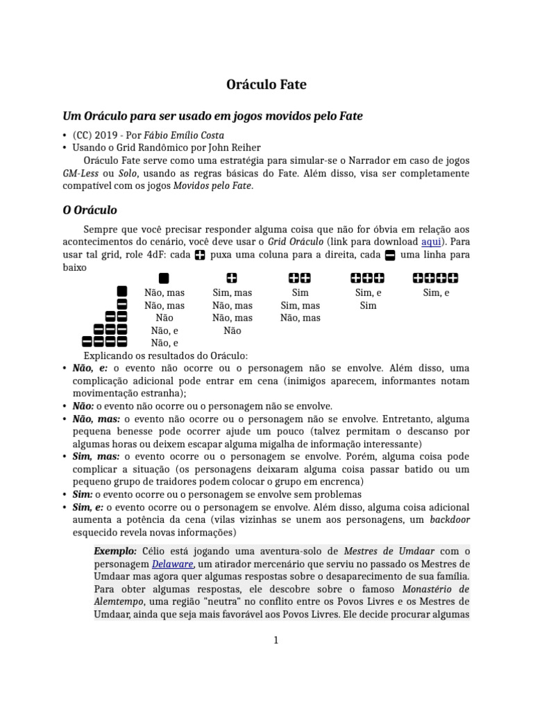 Oraculo Fate | PDF | Oráculo