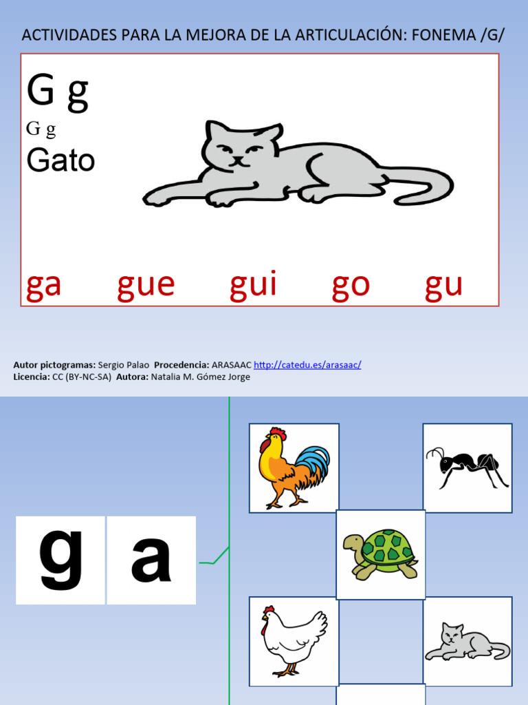 Actividades para el Fonema G | PDF