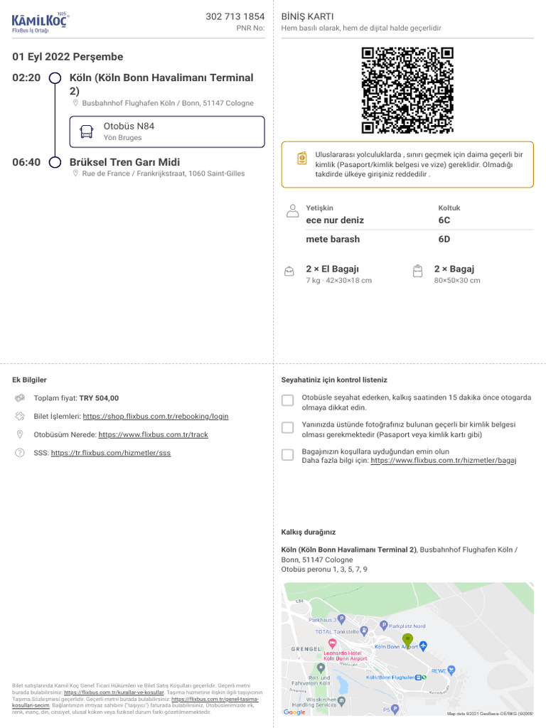 Ticket Cologne Bruxelles 3027131854 | PDF
