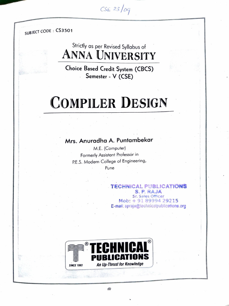 Complier Design Unit 1 | PDF