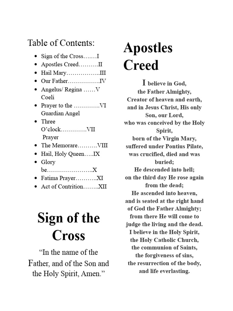 Holy Rosary Prayers | PDF | Lord's Prayer | God The Father